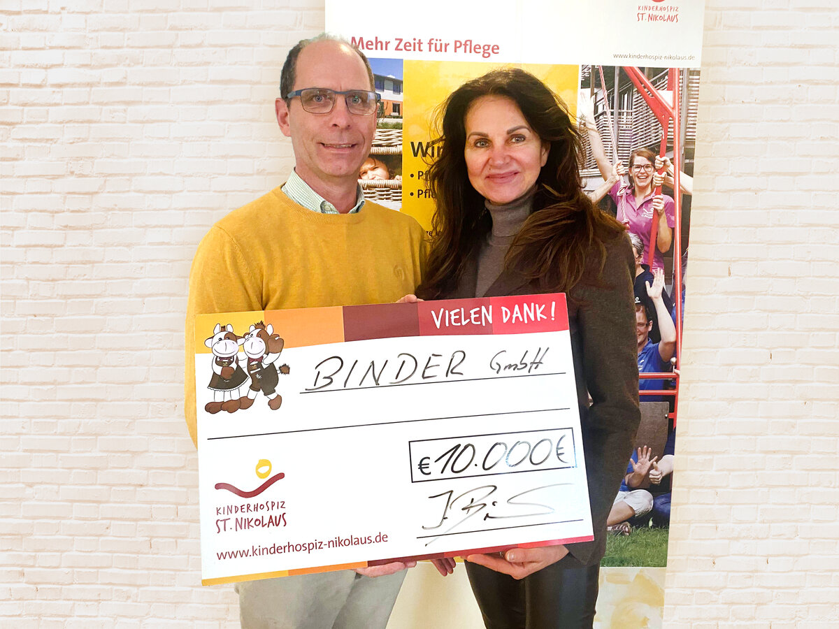 BINDER donates €10,000 to children's hospice